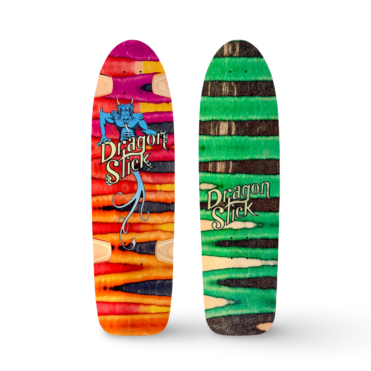 Dragon Stick ONE-OF-A-KIND & HAND-PAINTED CRUISER Deck 8.5”x31” (1 of ...