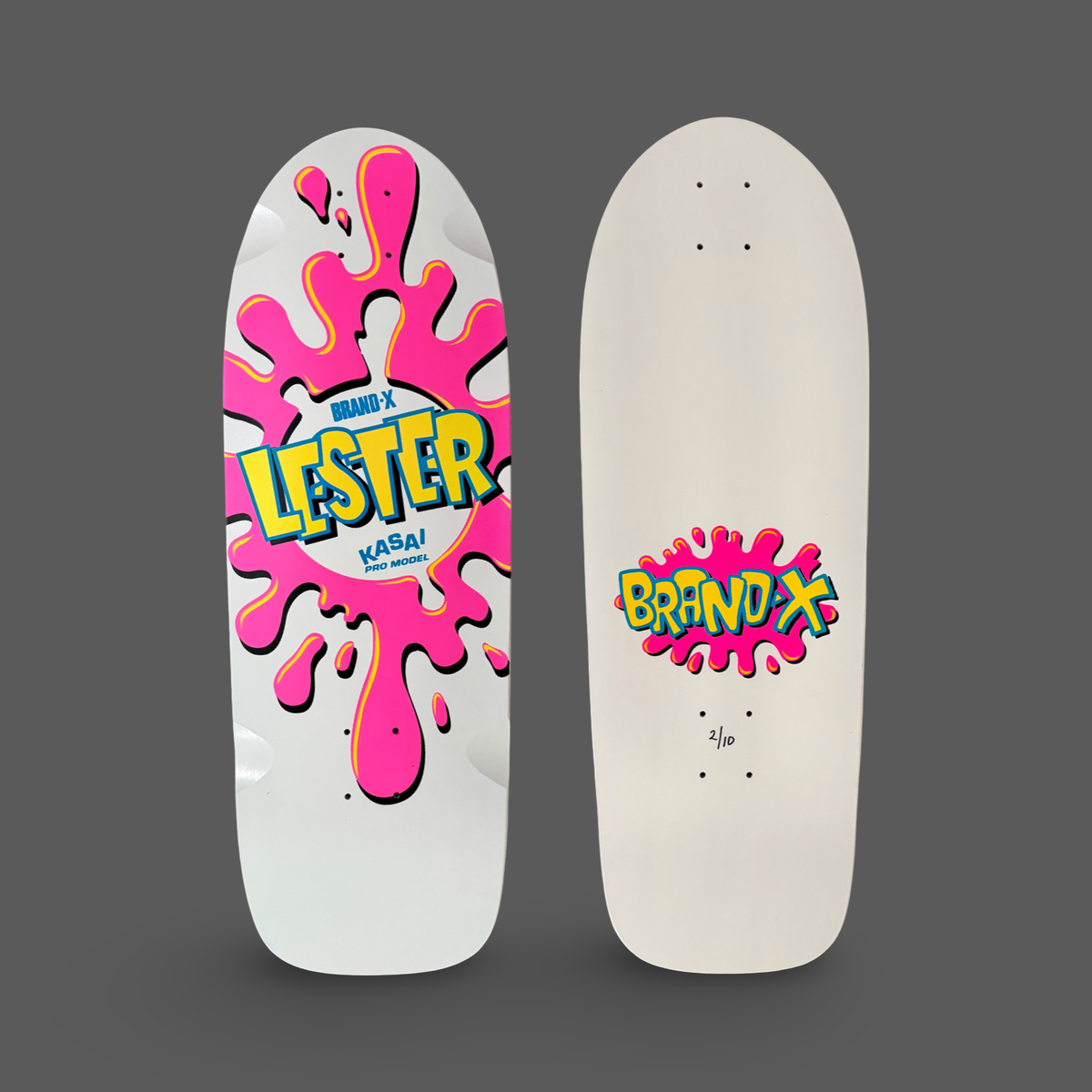 Lester Kasai 10”x30 Deck HAND-PAINTED (1 of 10) – Brand-X Skateboards
